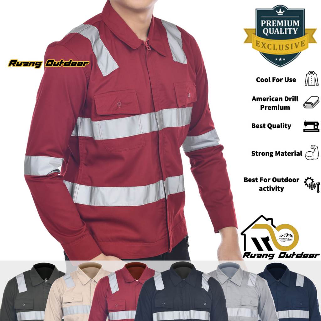 Jual Wearpack Safety Zipper - Kemeja Safety Baju Wearpack K3 Resleting ...