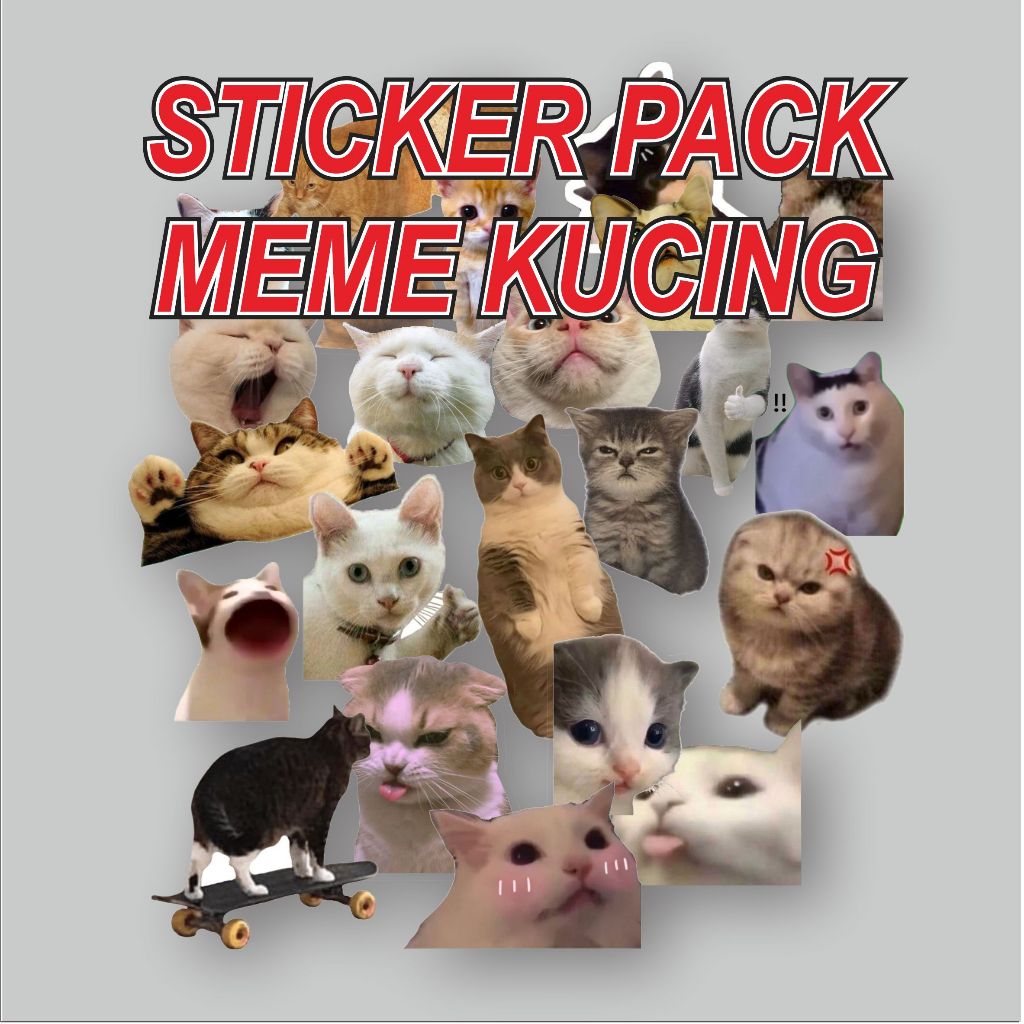 Jual STICKER PACK KUCING / ANABUL / MEME / STIKER TUMBLER / STIKER ...
