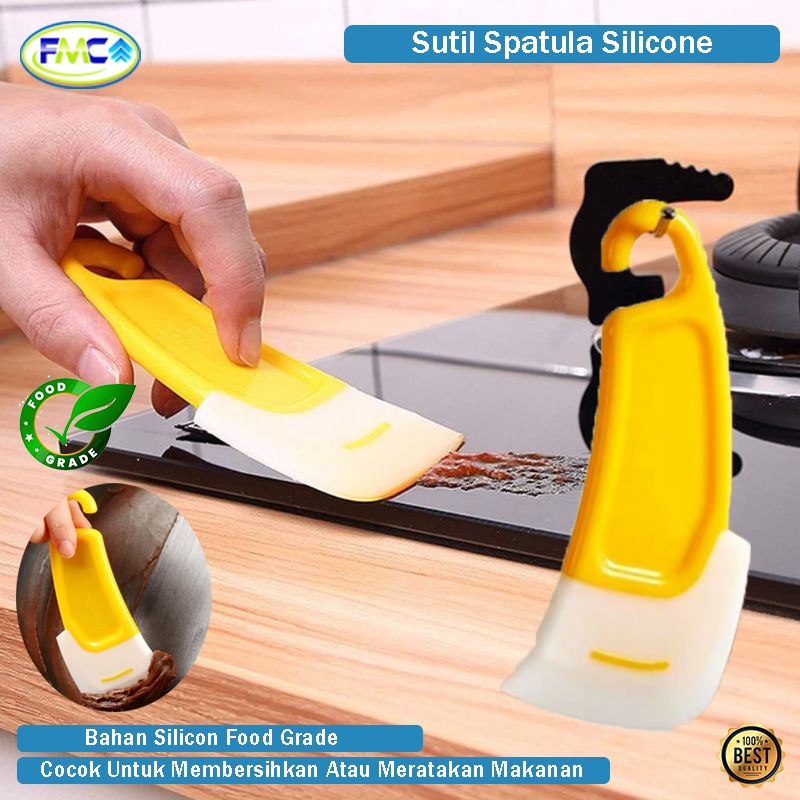 Jual Sutil Spatula Silicon Pembersih Panci Piring Bahan Silicon Halus ...