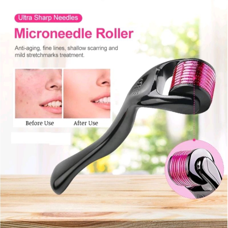 Jual DERMAROLLER 1 mm MICRO NEEDLE SCAR ACNE TREATMENT DERMA ROLLER ...