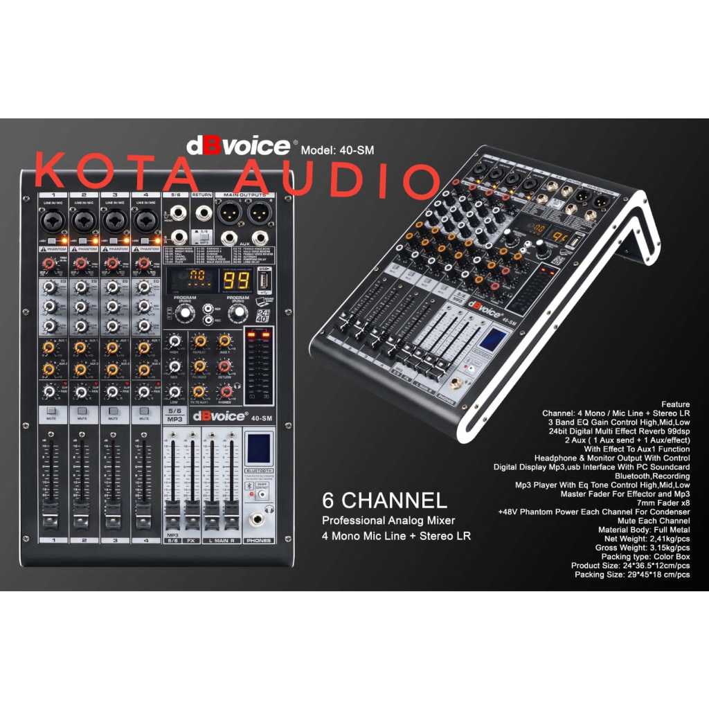 Jual Mixer dB Voice 40 SM Original 4 Channel dbvoice 40SM | Shopee ...