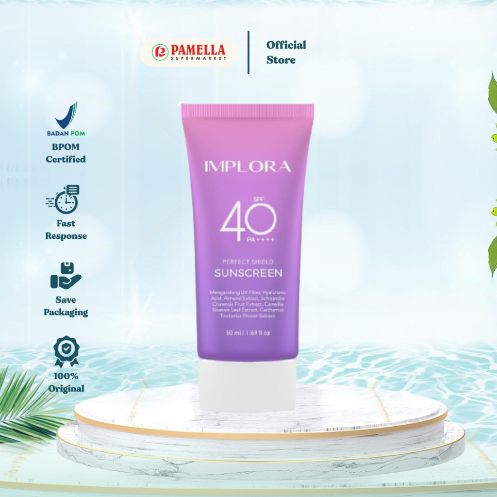 Jual Implora Perfect Shield Sunscreen SPF 40 PA++++ (PAMELLA SUPERMARKET) | Shopee Indonesia