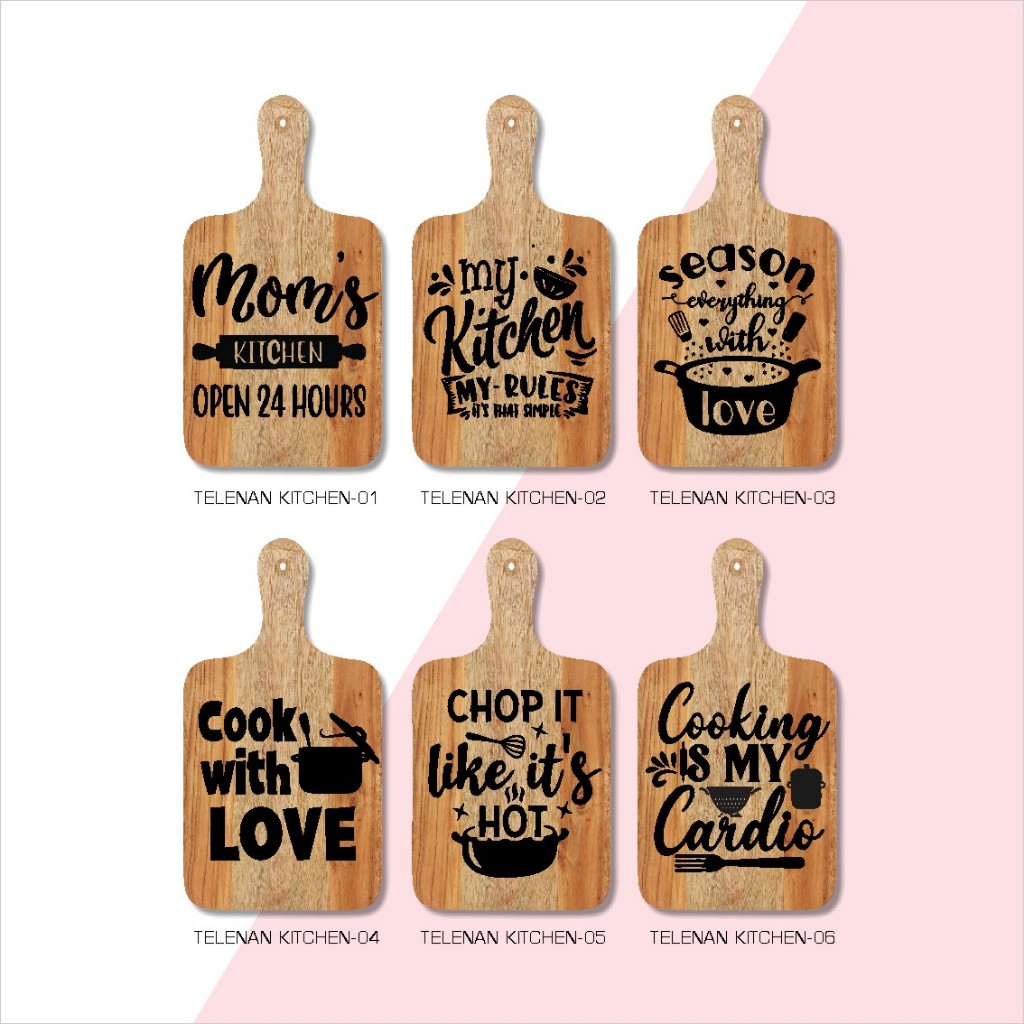 Jual Hiasan Dinding Poster Kayu Pajangan Wall Decor Telenan Kitchen ...