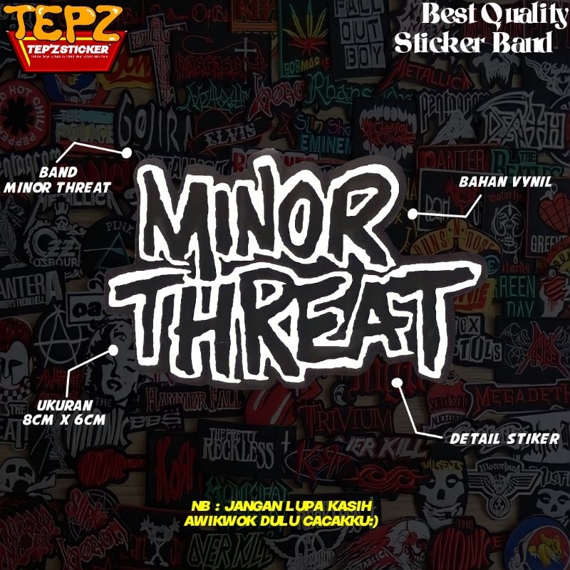 Jual STIKER STICKER (BAND MINOR THREAT) STIKER BAND|STIKER METAL|STIKER ...