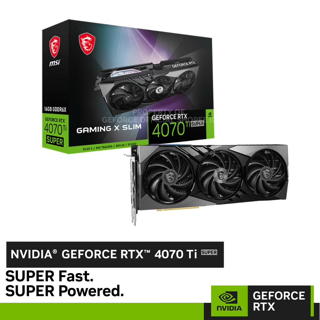 Jual MSI GeForce RTX 4070 Ti SUPER GAMING X SLIM | 16GB GDDR6X | Shopee Indonesia