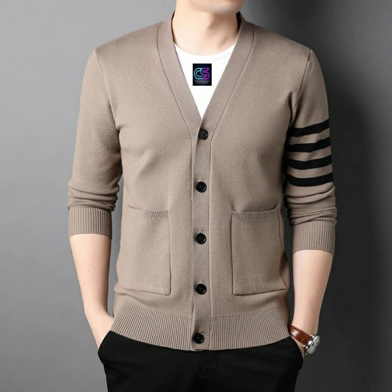 Jual Cardigan Pria / Cardigan Casual Pria / Cotton Rajut Halus Premium ...
