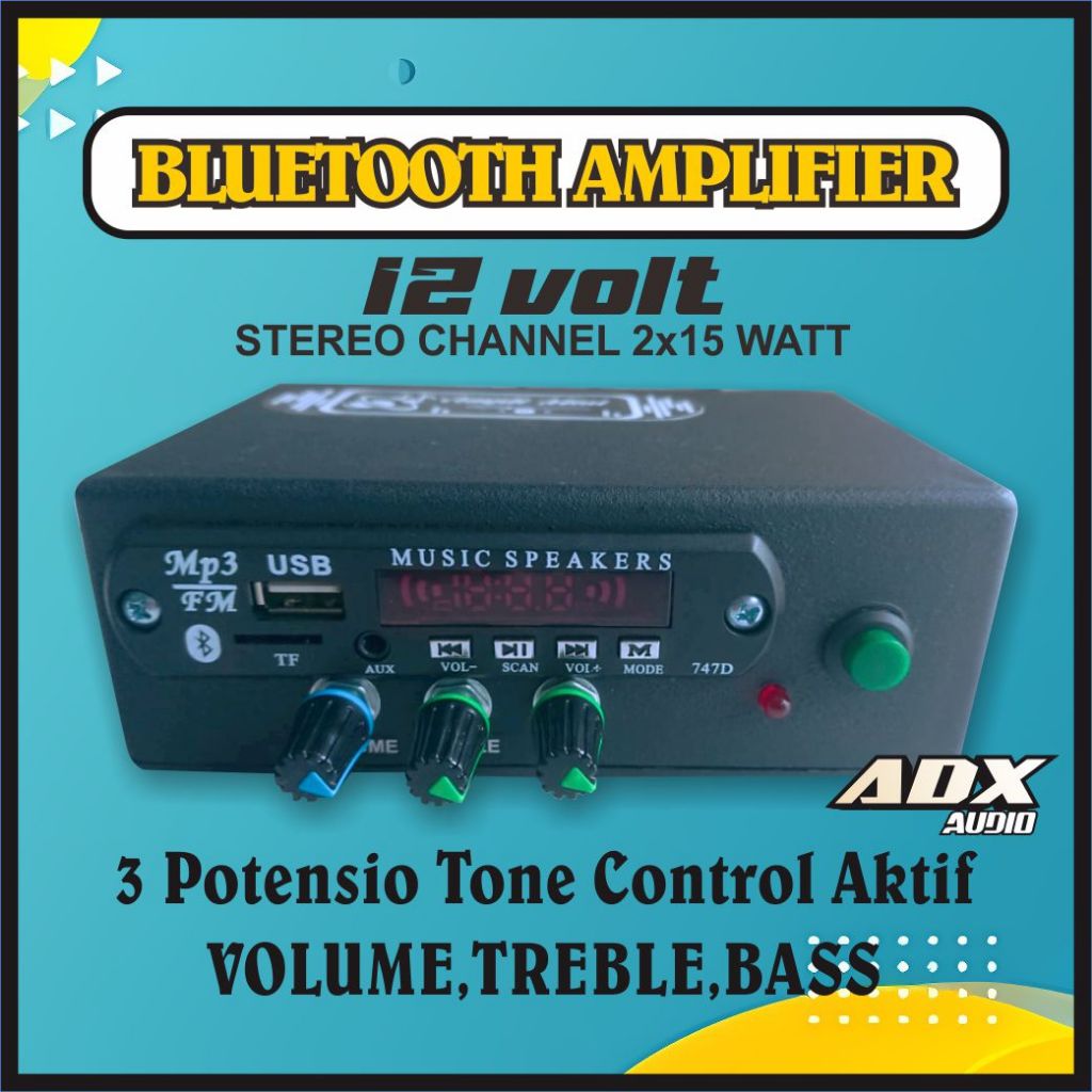 Jual Power Amplifier 12 volt tone control aktif | Shopee Indonesia