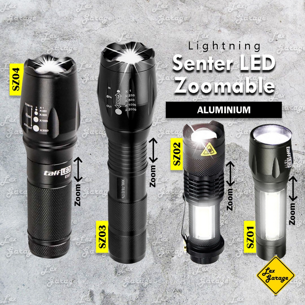 Jual Senter LED Mini Super Terang Police SWAT Zoom USB Cree XML T6 Q5 ...