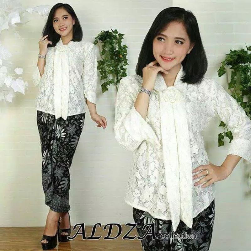 Jual Set Kebaya Brokat Floy Kartini Kebaya Kutubaru Floy Modern Kain Rok lilit Atasan Kebaya ...