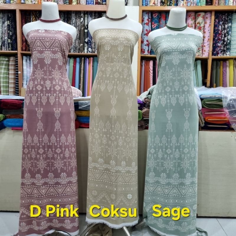 Jual Kain Ceruty Motif Etnik (Harga per 0,5m) | Shopee Indonesia