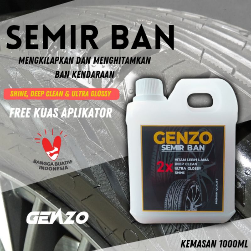 Jual Semir ban mobil Motor GENZO TIRE GEL Berkualitas isi 1000 ml ...