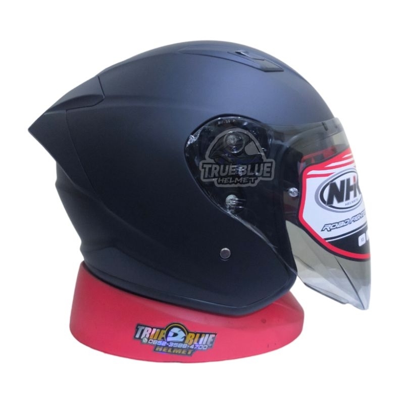 Jual Helm NHK S1 GP Pro Solid Black Dop | Shopee Indonesia