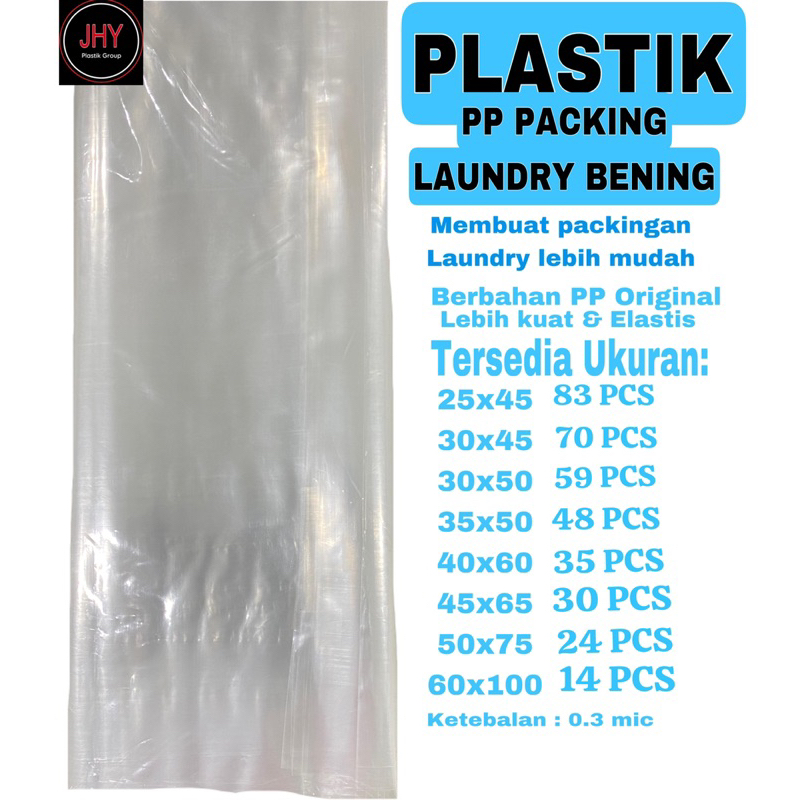 Jual Plastik packing Laundry / Plastik Laundry kiloan / Plastik PP Bening Original 500 gram ...