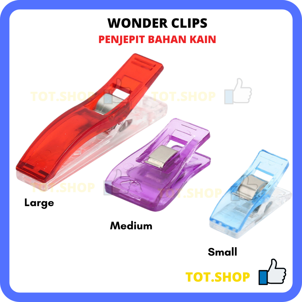 Jual [ECER] Wonder Clips Penjepit Kain Klip Pembatas Klip Plastik PVC ...