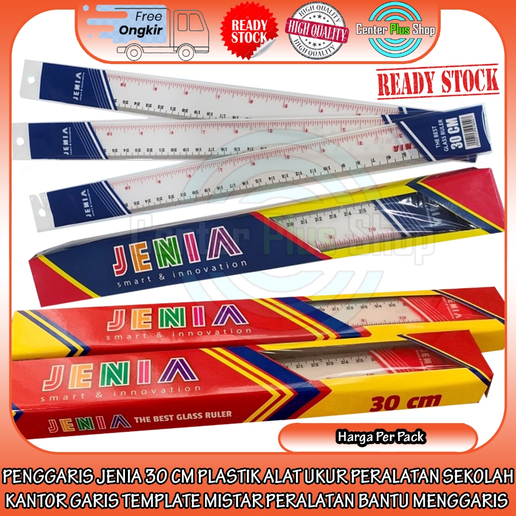 Jual Mistar Jenia Per Pack Penggaris Panjang 30 Cm Basic Alat Ukur ...