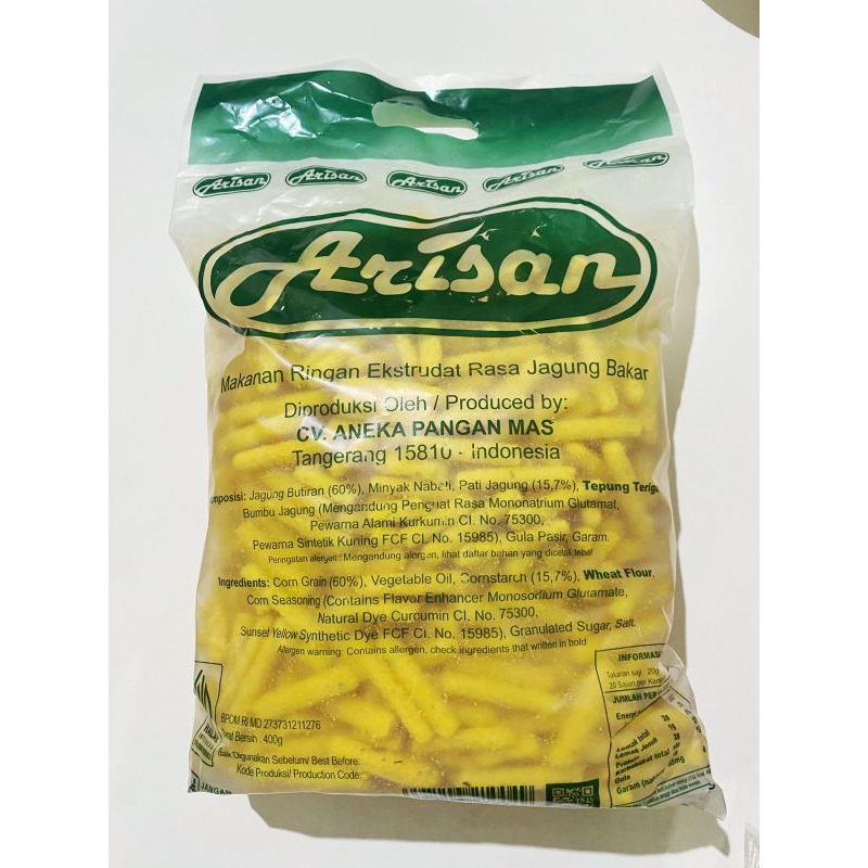 Jual Arisan stick jagung / stik jagung rasa jagung manis 400 gr ...