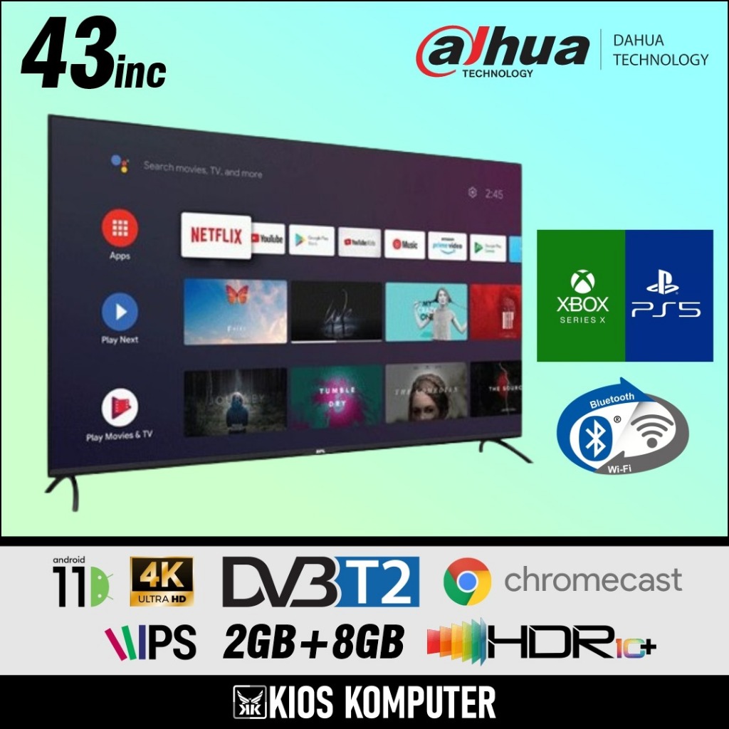 Jual MONITOR 4K SMART TV DAHUA SD400 43 INCH IPS UHD HDR10 ANDROID 11 ...