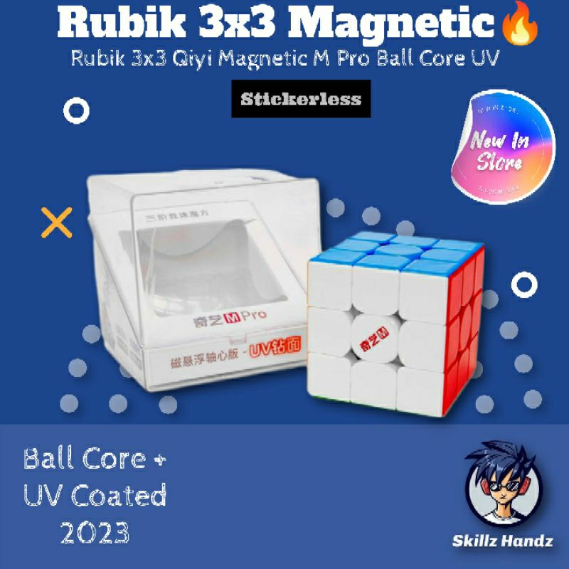 Jual Rubik 3x3 Qiyi M Pro Ball Core UV (Stickerless) 2023 | Shopee ...