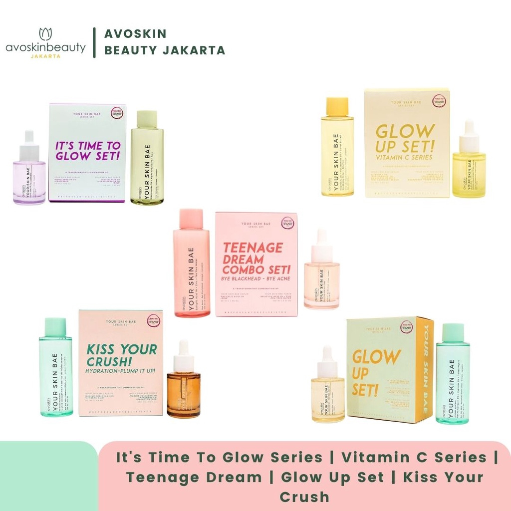 Jual Avoskin Bundle It's Time To Glow / Glow Up Set / Kiss Your Crush ...
