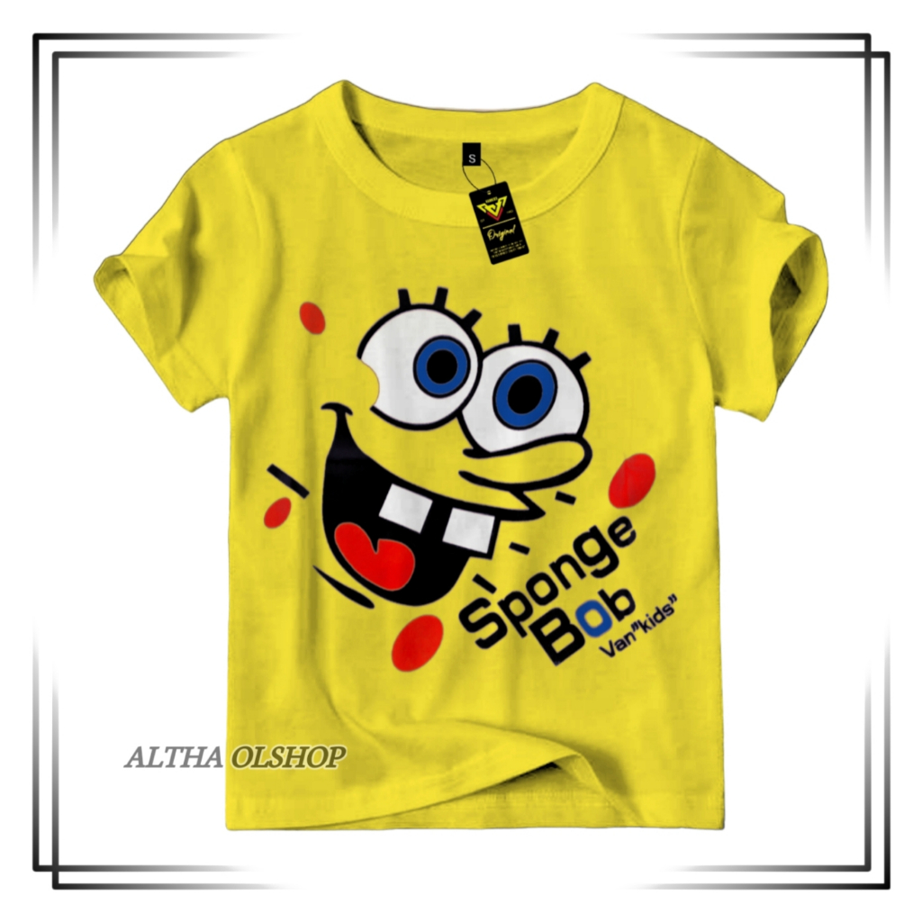 Jual KAOS SPONGEBOB Baju Anak Perempuan // Baju Anak Laki-laki 1-10 ...