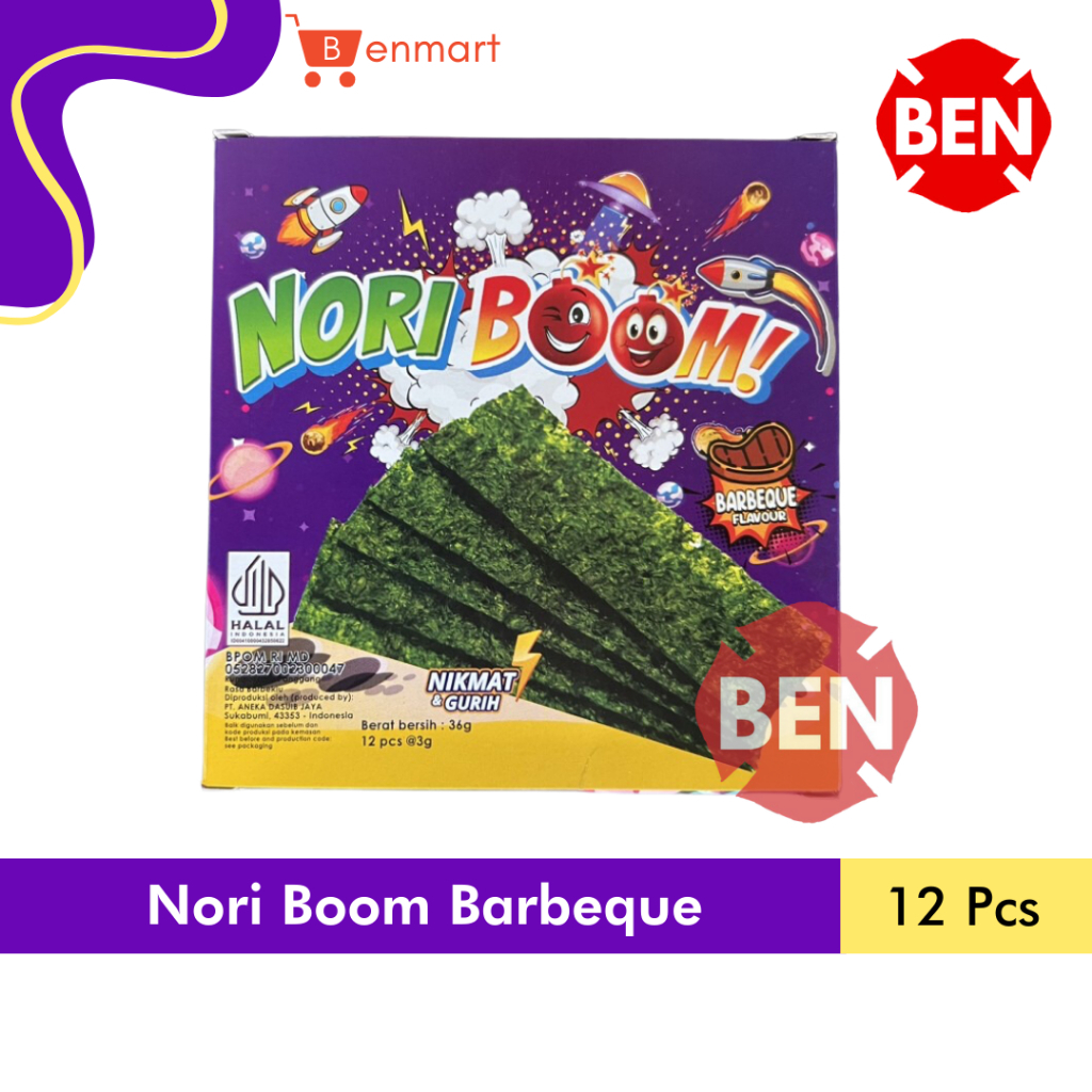 Jual Nori Boom Rumput Laut ORIGINAL / PEDAS / KEJU / AYAM GORENG ...
