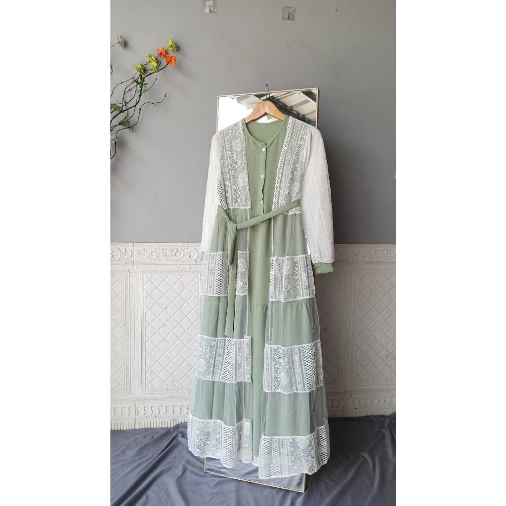 Jual GAMIS DEWISAN 2IN1 LONG OUTER BURKAT MIXX CRINKLE /COD/GAMIS ...