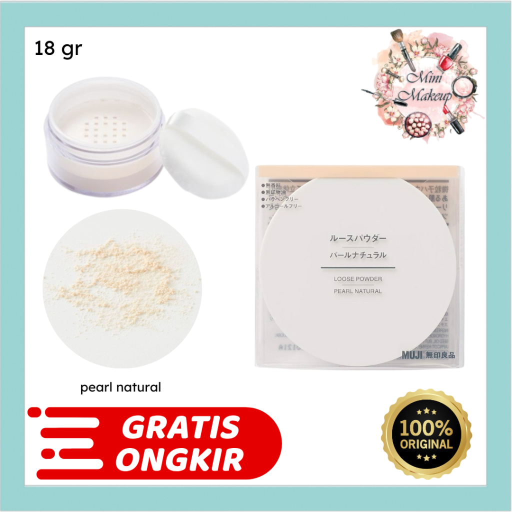 Jual Muji Loose Powder Pearl Natural Big Size 18 gr Made in Japan ...