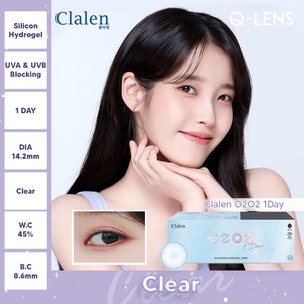 Jual Softlens Clalen O2O2 Clear / Bening 1Day - Clalen x IU x Itzy 1pc ...