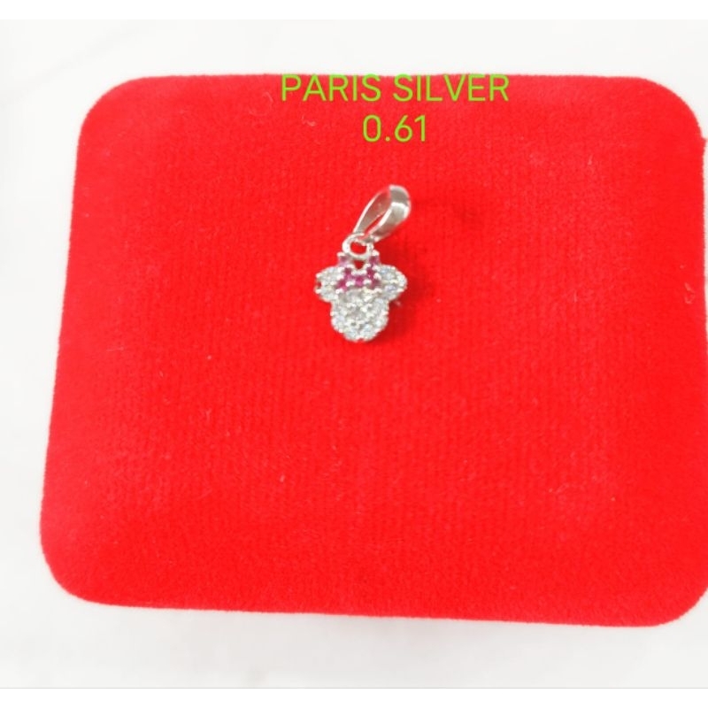 Jual liontin perak asli silver 925 dilapis emas putih model miki mouse ...