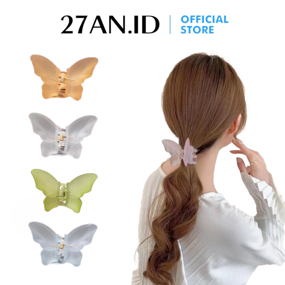 Jual ( 27AN.ID ) Jepit Rambut Wanita Model Kupu Kupu H628 Hairclaw ...