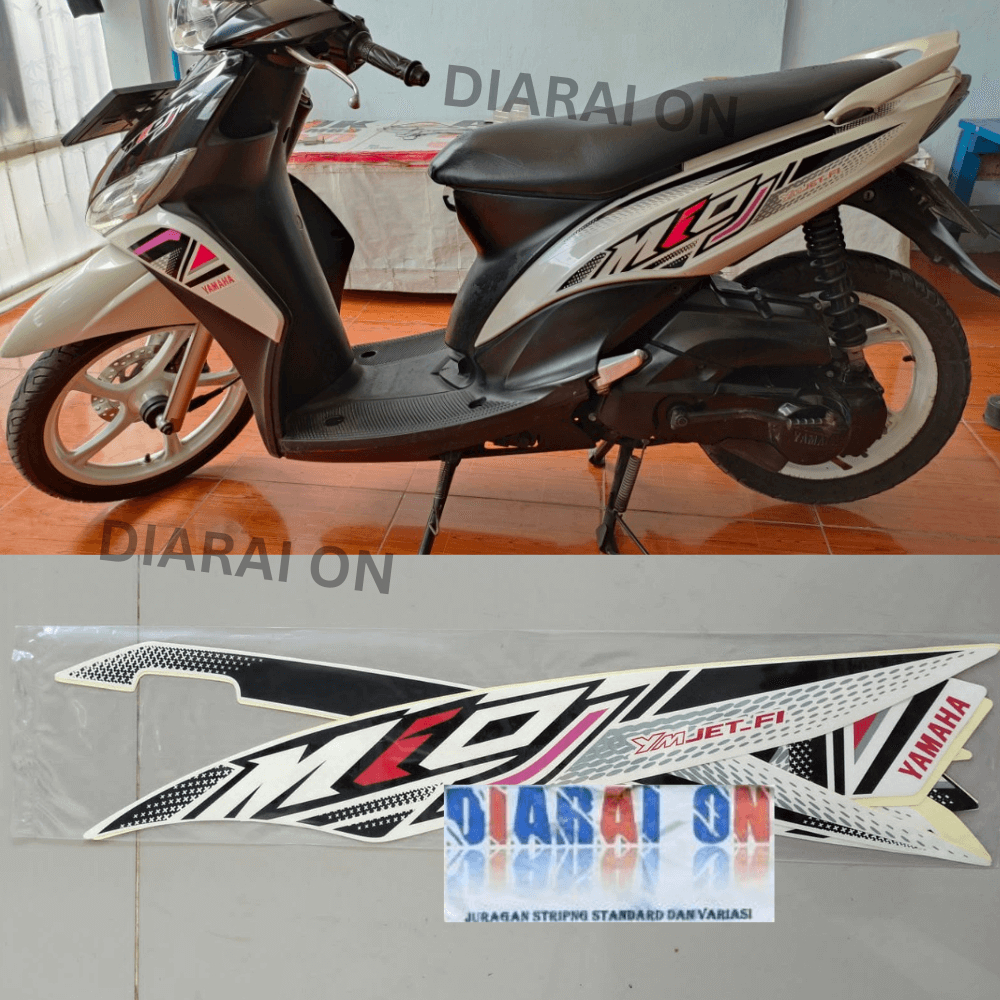 Jual Stiker Striping Yamaha Mio J 2012 - Mio J Putih Pink Murah ...