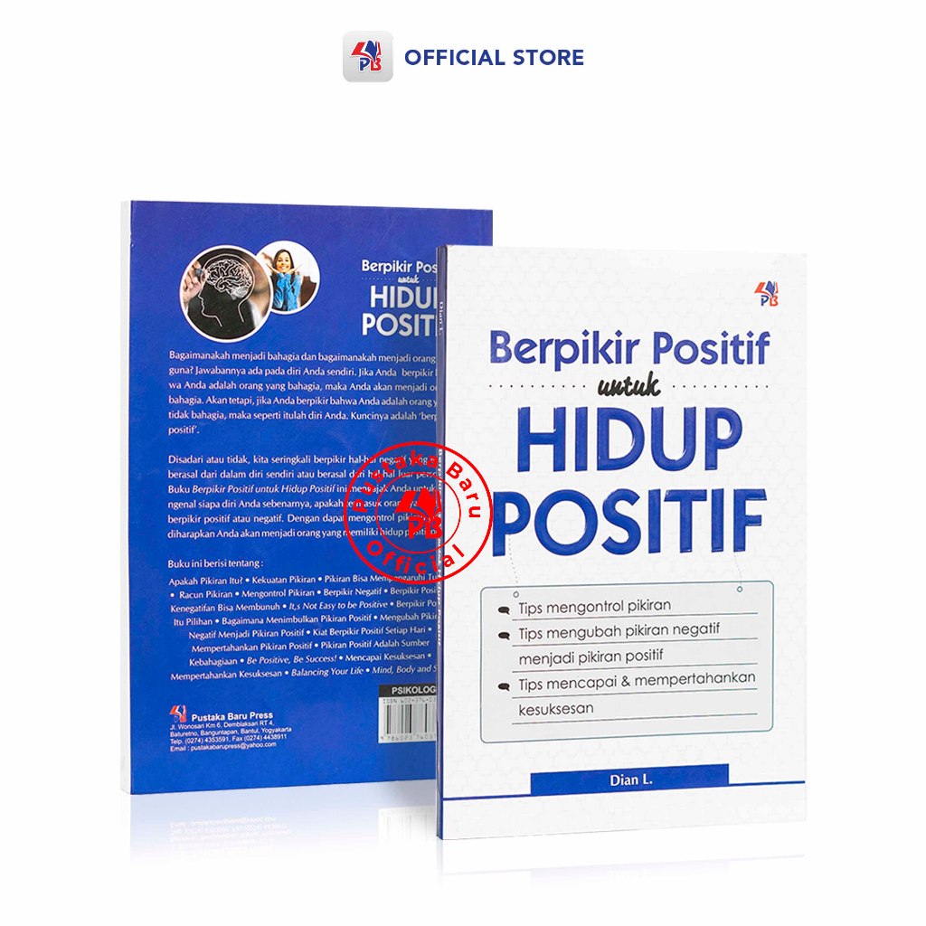 Jual Buku Motivasi Self Improvement Berpikir Positif Untuk Hidup Positif / Pustaka Baru Press ...