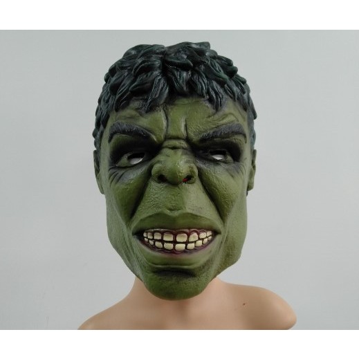 Jual Topeng Cosplay Karakter Superhero MARVEL HULK Full Latex Mask ...