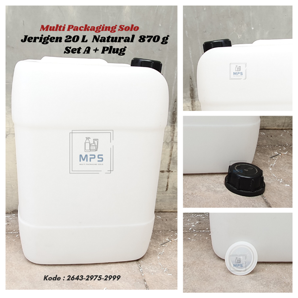 Jual Jerigen 20 L Nat Hdpe Tutup Hitam / Jerigen Hdpe / Jerigen ...