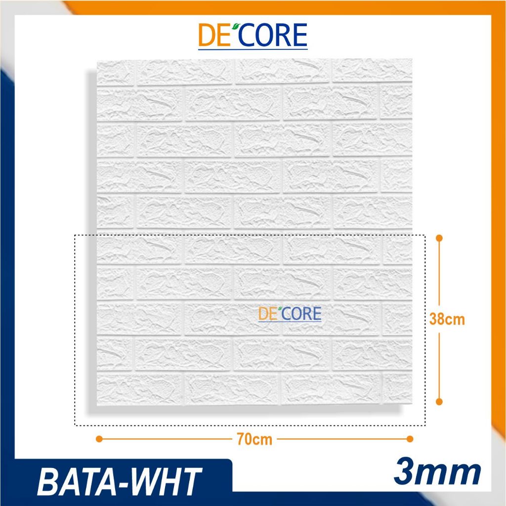 Jual De'Core 10 Lembar Wallpaper Dinding Motif Batu Alam Wallfoam 70 CM ...