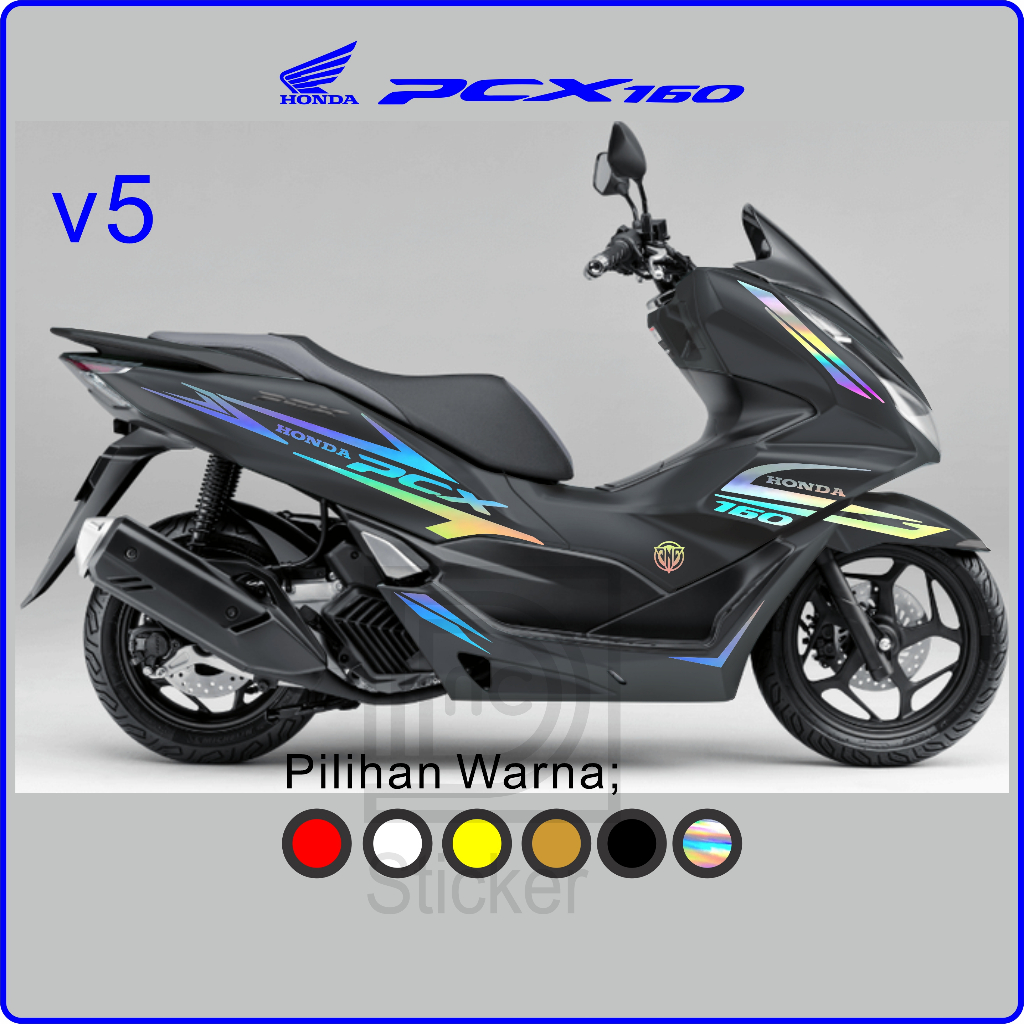 Jual Cutting Stiker Honda PCX 160 Variasi V5 Motor Modip Minimalis 2021 ...