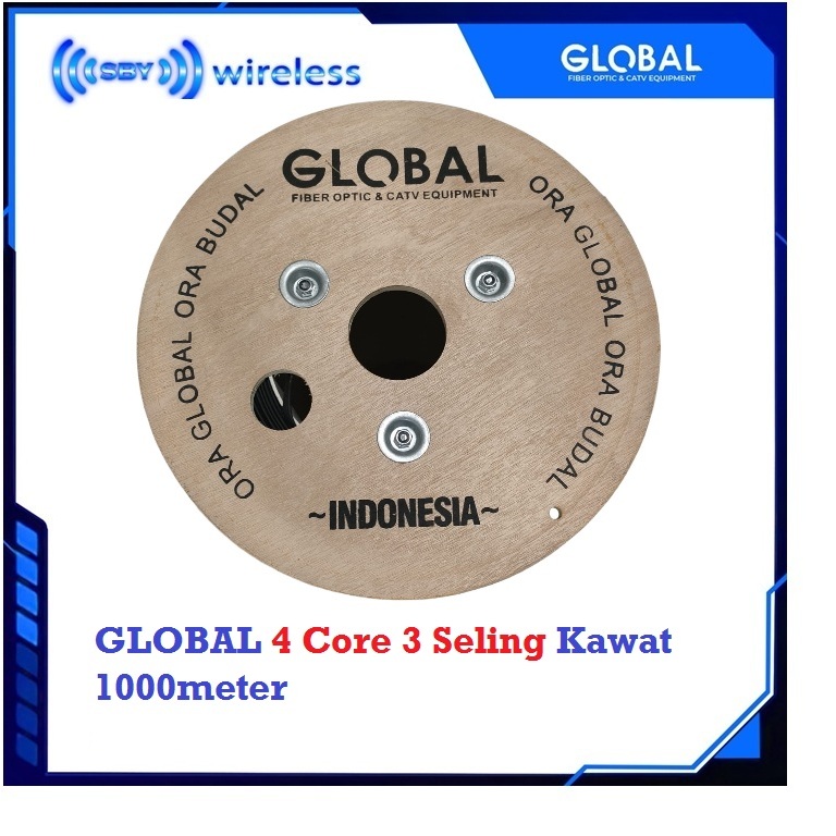 Jual Global Kabel FTTH Dropcore Drop core 4 Core 3 Seling Kawat 4CORE ...