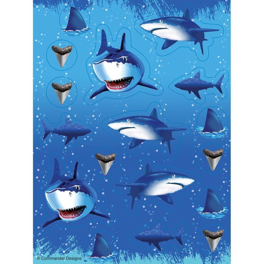 Jual Sticker Tema Hiu / Shark Splash - Perlengkapan Pesta Ulang Tahun ...