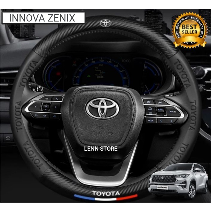 Jual Cover Sarung Stir Carbon Mobil Toyota INNOVA ZENIX 2022 2023 2024 ...