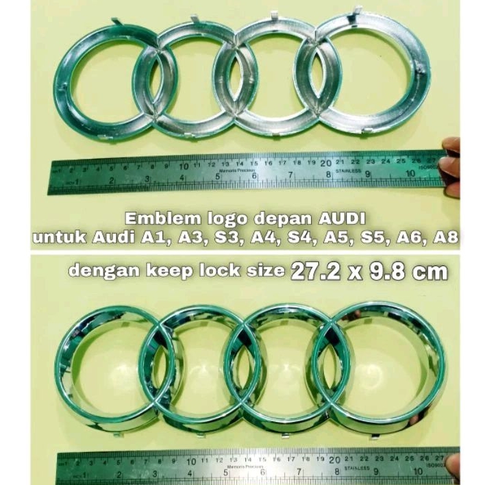 Jual Emblem logo audi A1 A3 S3 A4 S4 A5 S5 A6 A8 set ukuran original ...