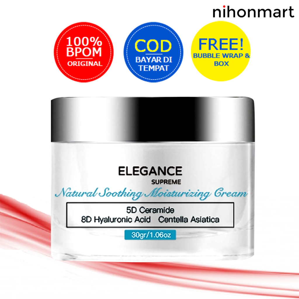 Jual Elegance Supreme Natural Soothing Moisturizing Cream 30g | Shopee ...
