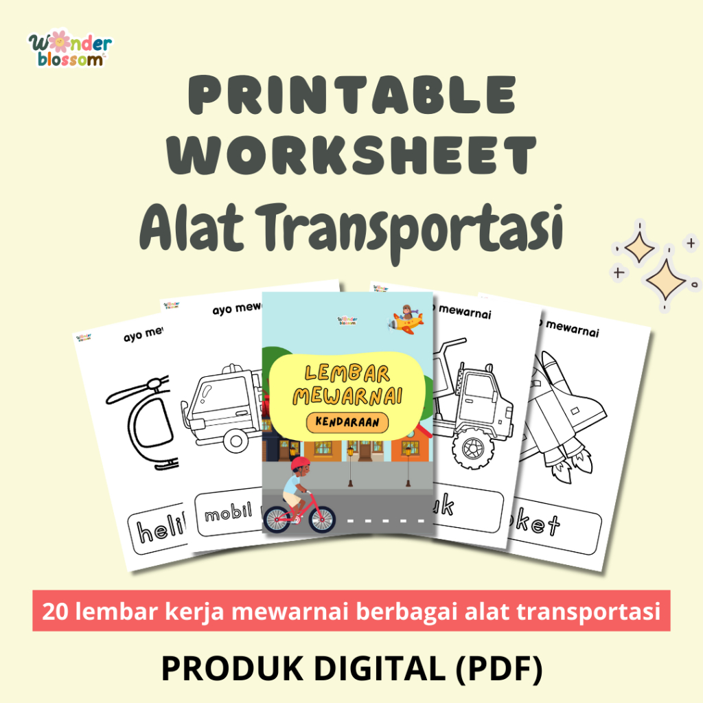 Jual (PDF) 20 Aktivitas PRINTABLE WORKSHEET TK PAUD lembar kerja ...