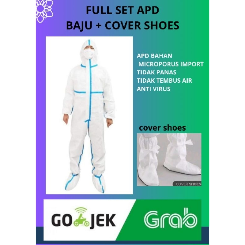 Jual APD FULL SET APD + COVER SHOES APD BAHAN MICROPORUS IMPORT COZMED ...