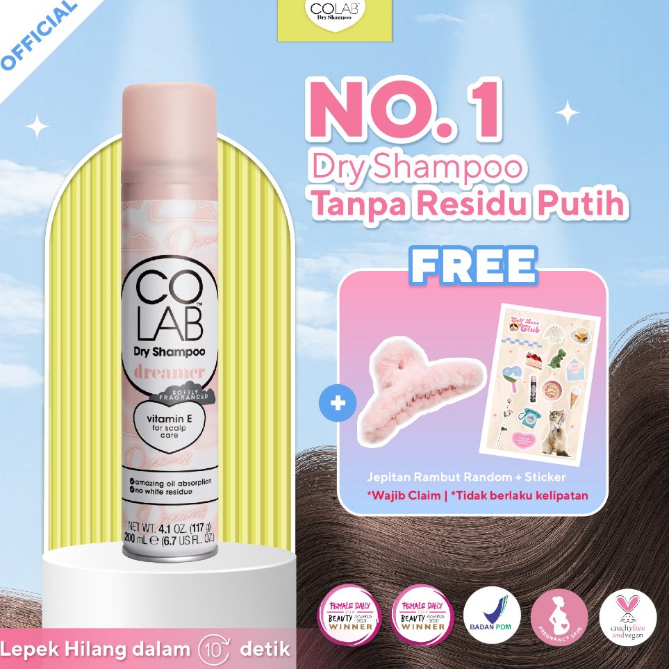 Jual Produk Populer COLAB Dry Shampoo Dreamer | Shopee Indonesia