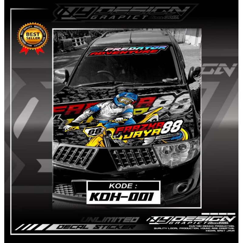 Jual Sticker kap depan mobil hilux-strada-ford ranger limited edition ...