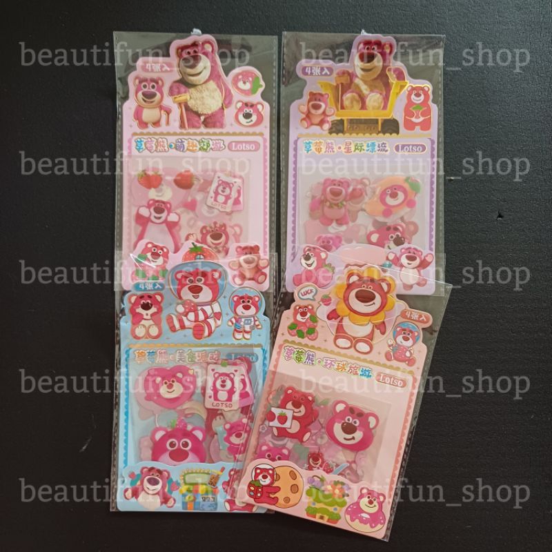 Jual Sticker lotso transparan stiker anak | mainan anak stiker karakter ...