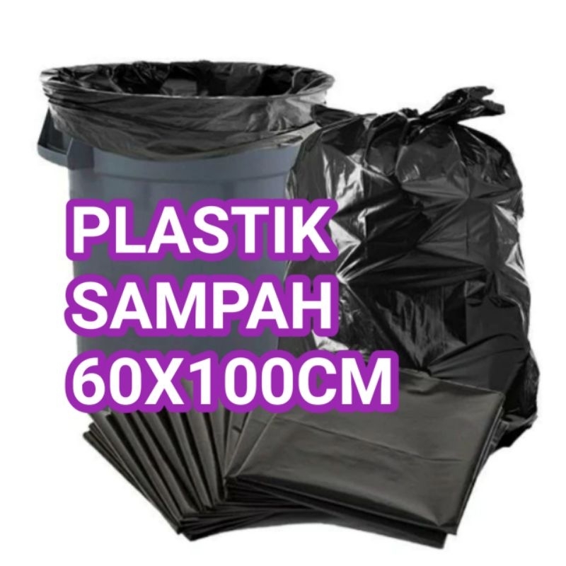 Jual MURAH..!!Plastik Sampah Ukuran 60x100 cm - Kantong Sampah Besar - Trashbag Jumbo Hitam ...