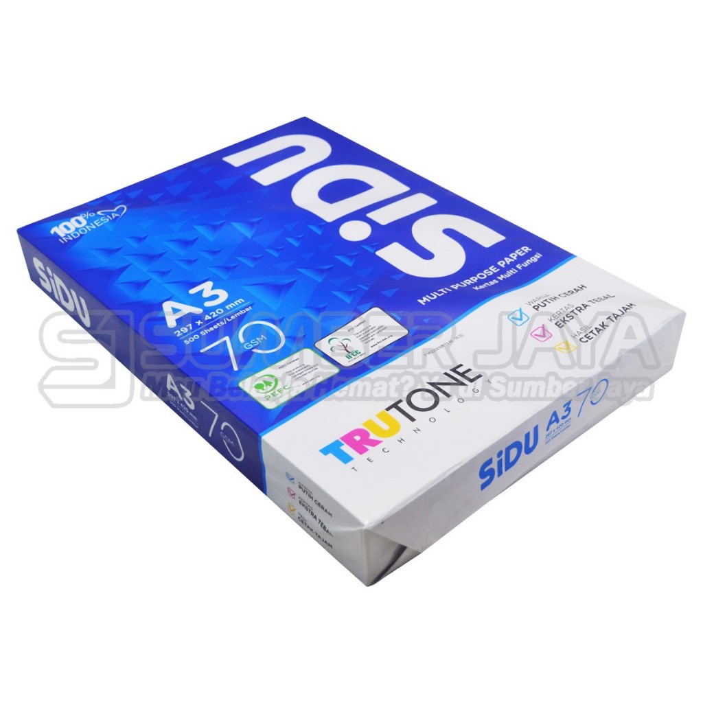 Jual Kertas Hvs Sidu A3 A4 F4 70 Gsm F4 60 Gsm F4 A4 80 Gsm Kertas ...