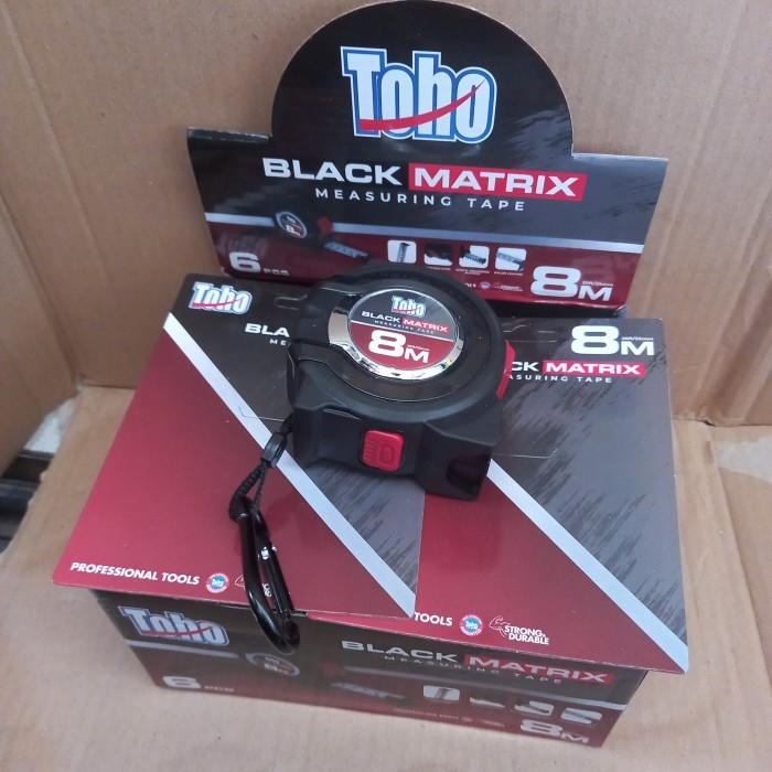 Jual Meteran Toho 8 meter dan 5 meter/Meteran 2 sisi Black Matrix ...