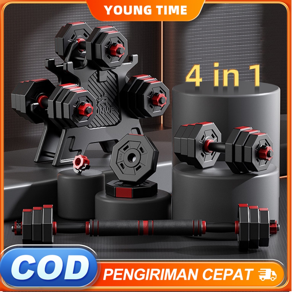 Jual Dumbell Set 30kg/40KG Barbel 4 in1 PVC Alat Olahraga Angkat Besi | Shopee Indonesia